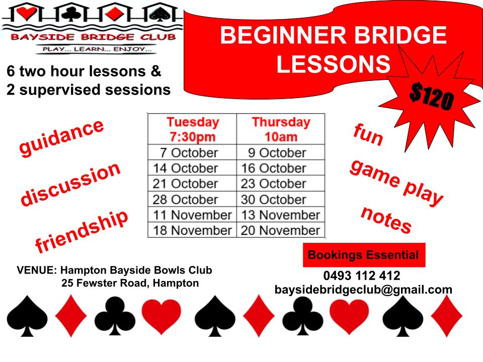 Bayside Bridge Club, Hampton, Victoria, Australia