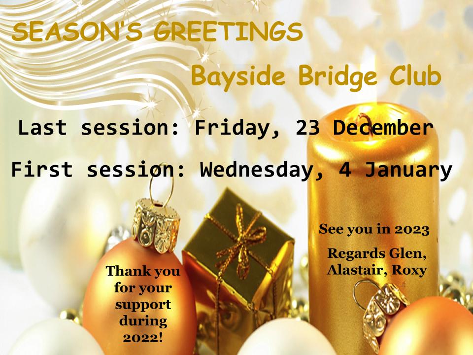 Bayside Bridge Club, Hampton, Victoria, Australia