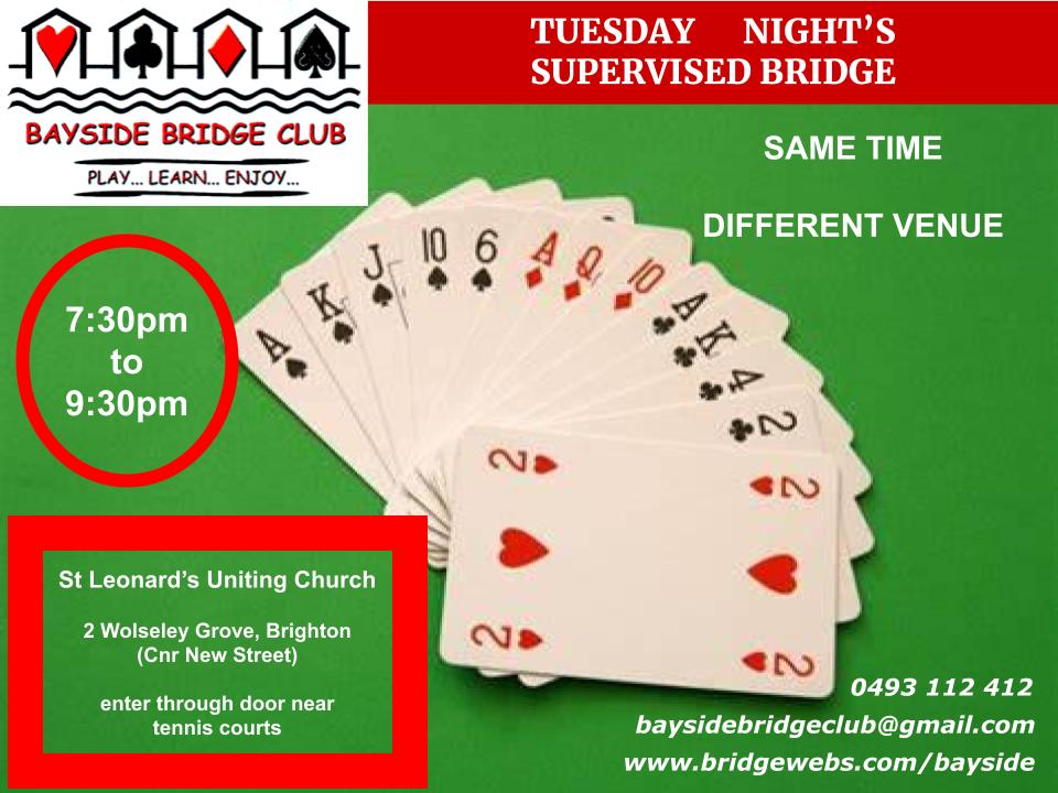 Bayside Bridge Club, Hampton, Victoria, Australia