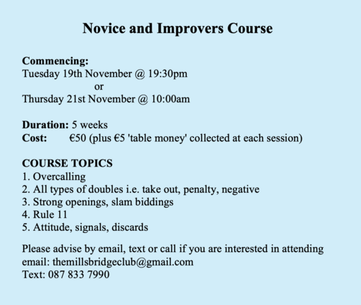 The Mills Bridge Club, Douglas, Cork, Ireland