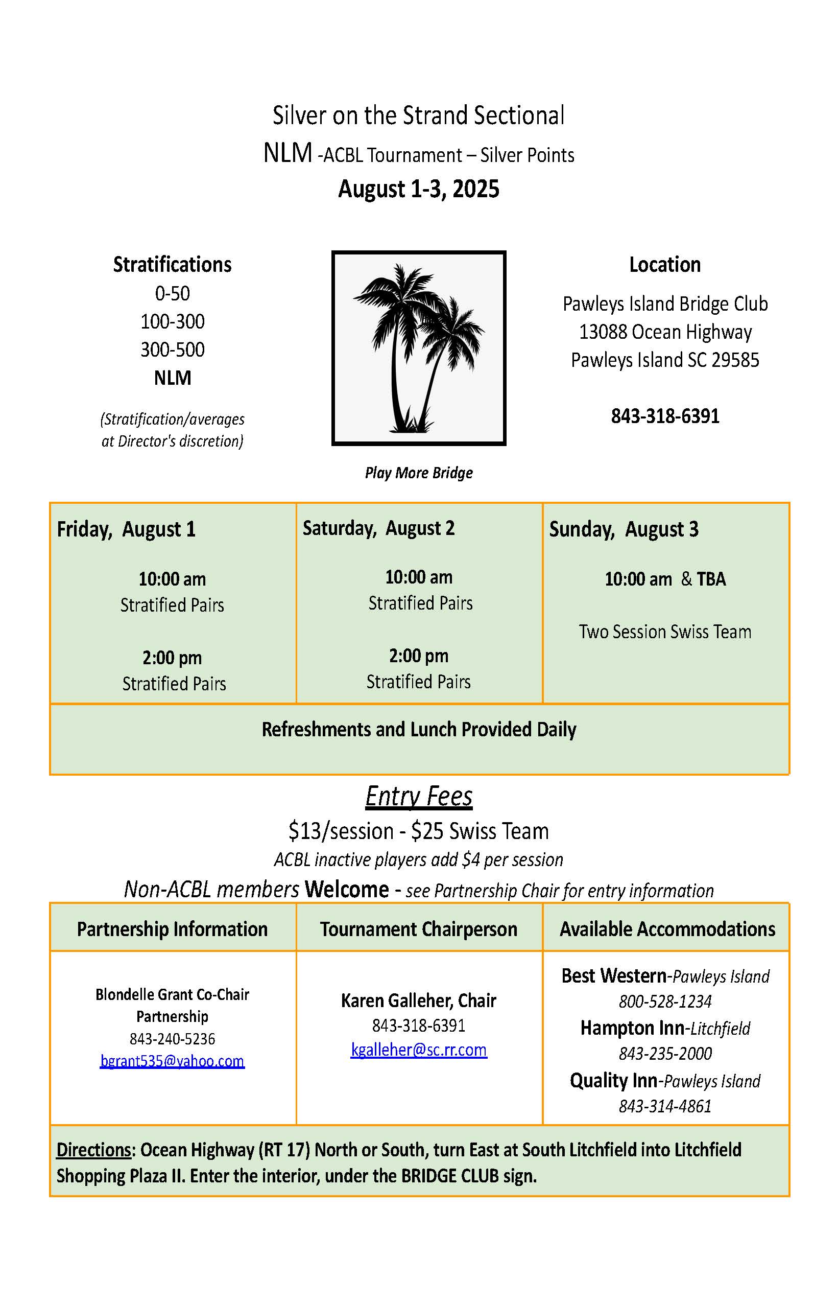 Myrtle Beach Bridge Association, Myrtle Beach, South Carolina