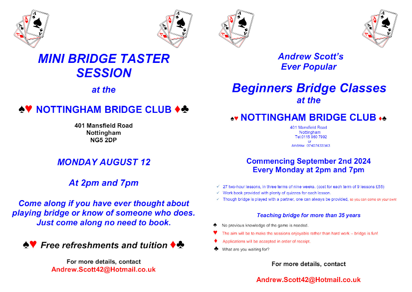 The Nottingham Bridge Club, England