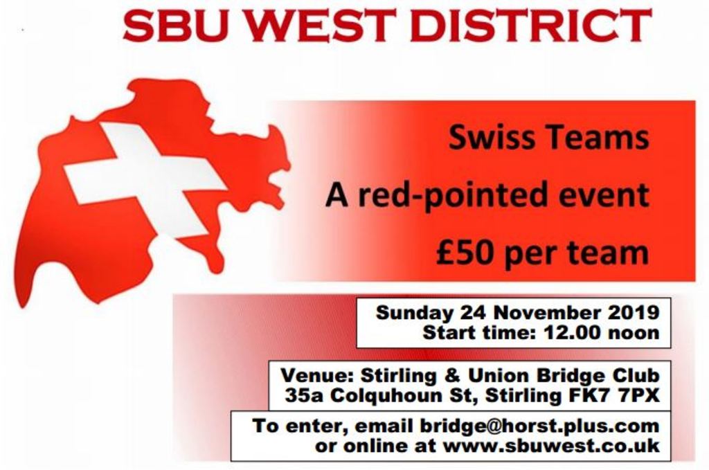 Scottish Bridge Union West District, Scotland